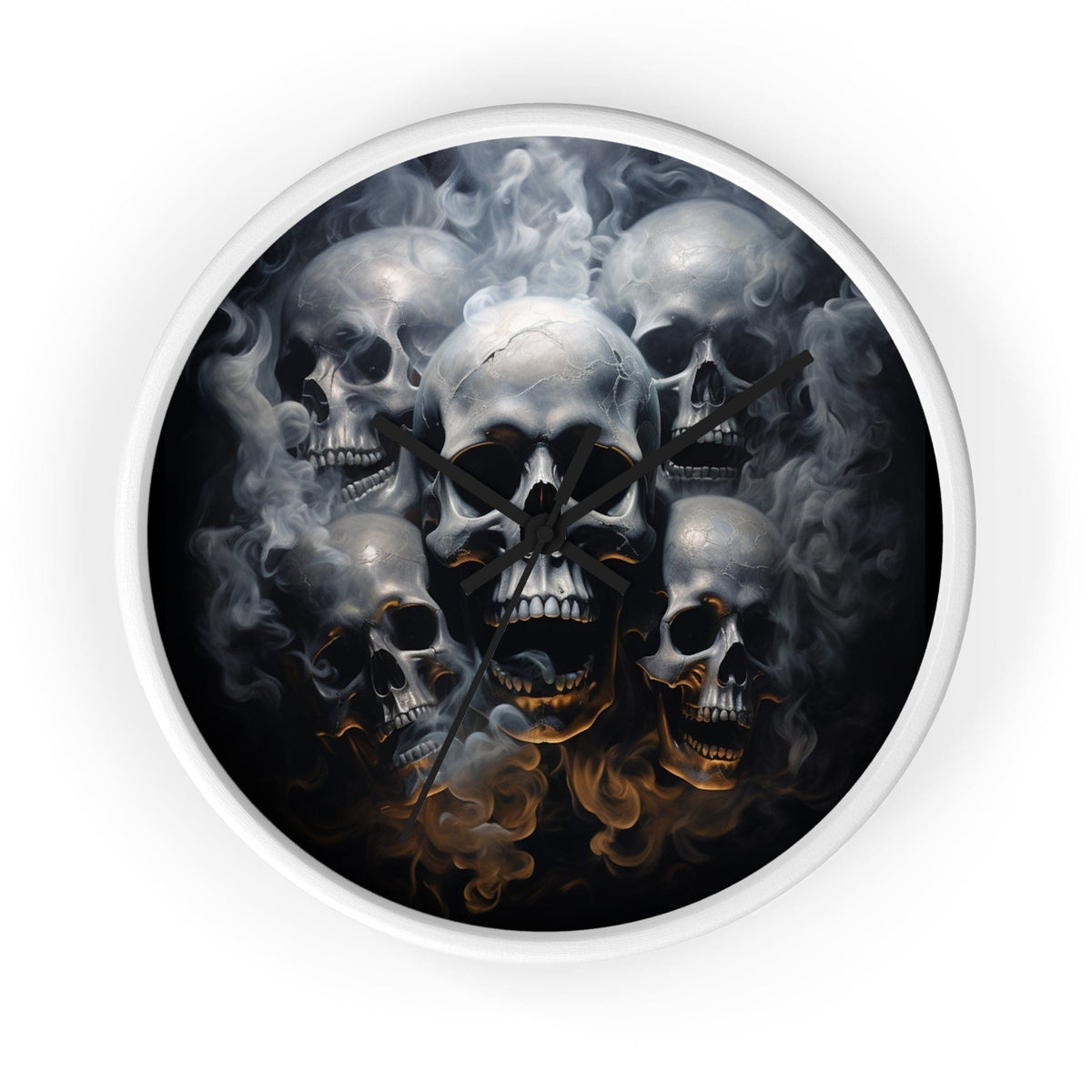 Gothic Skull Wall Clock | Dark Decor, Halloween Gift, Spooky Home Acce ...
