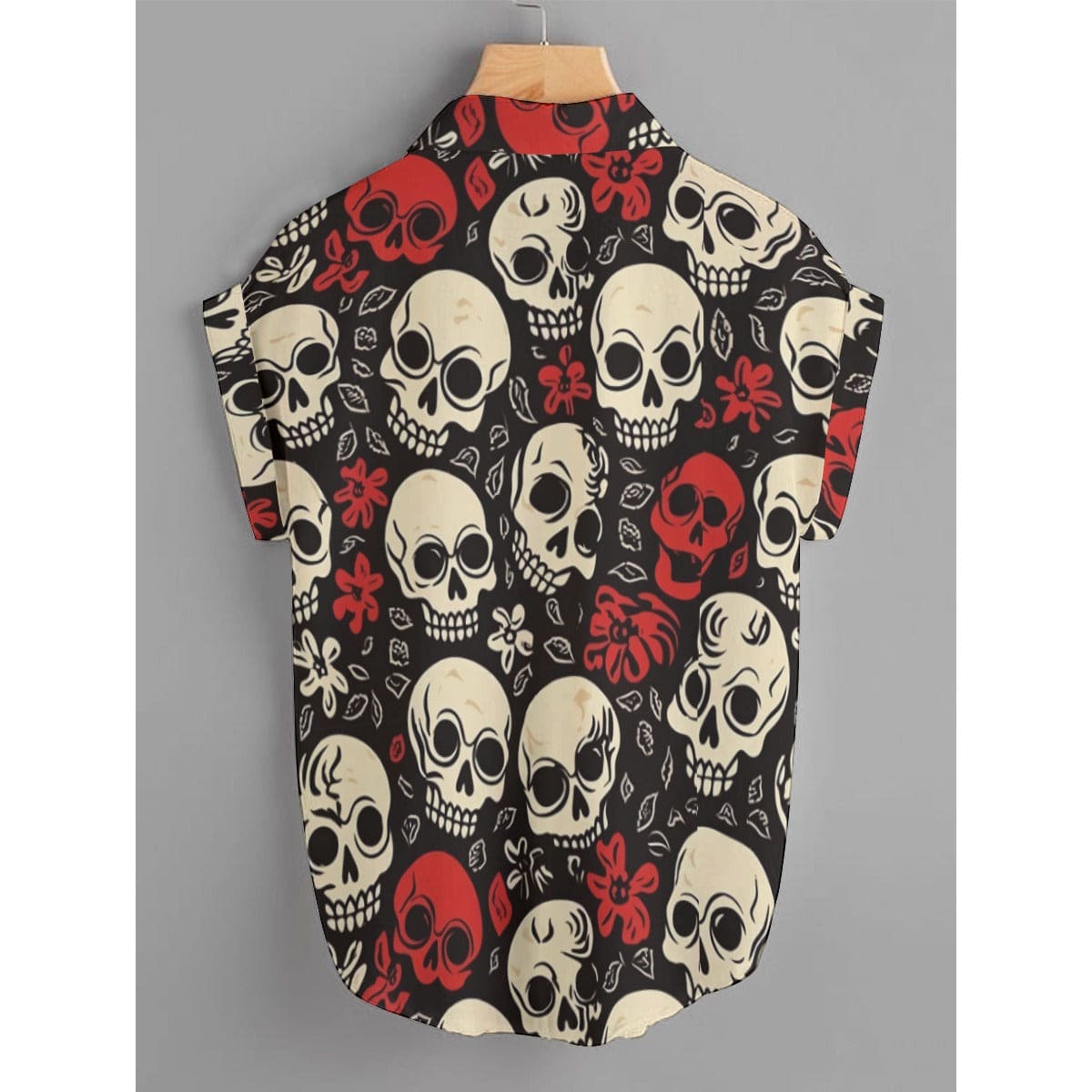Women's Red And White Skulls Plus Size Blouse – Everything Skull ...
