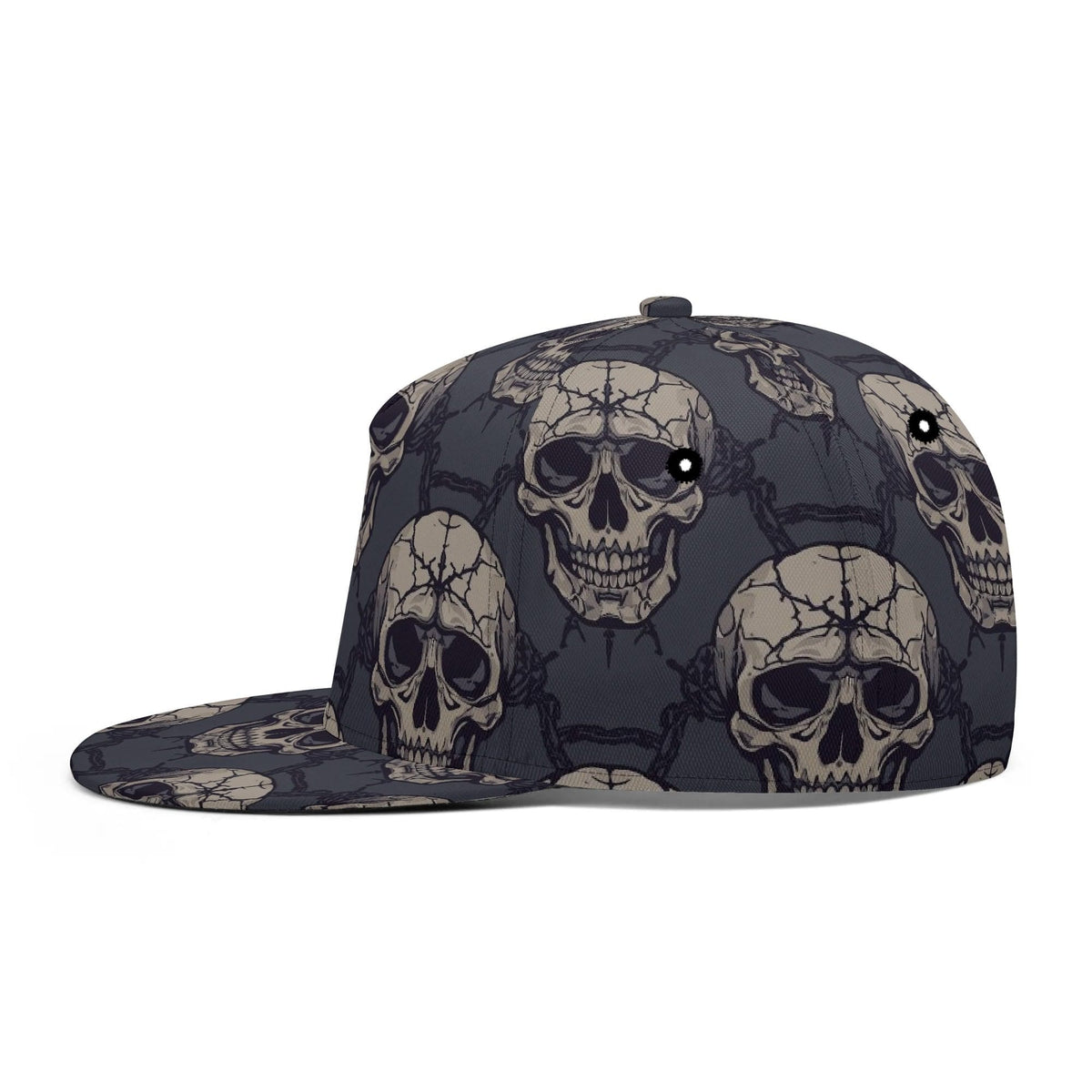 Grunge Skulls With Cracks & Scratches Classic Snapback Hat – Everything ...