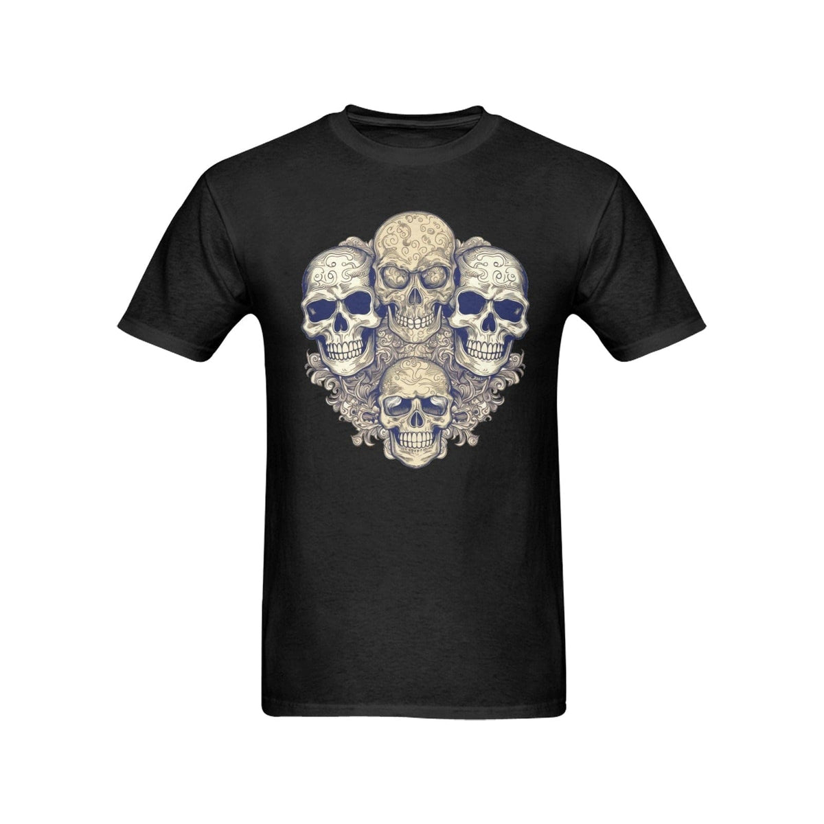 Men's Four Skulls Short Sleeve Gilden T-Shirt – Everything Skull ...