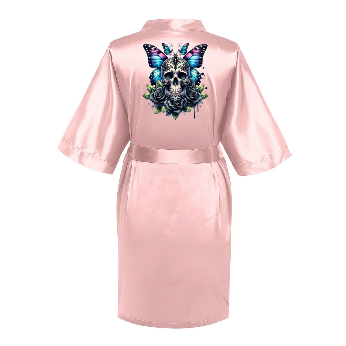 Women's Gothic Butterfly Skull Lace Up Robe – Everything Skull Clothing ...