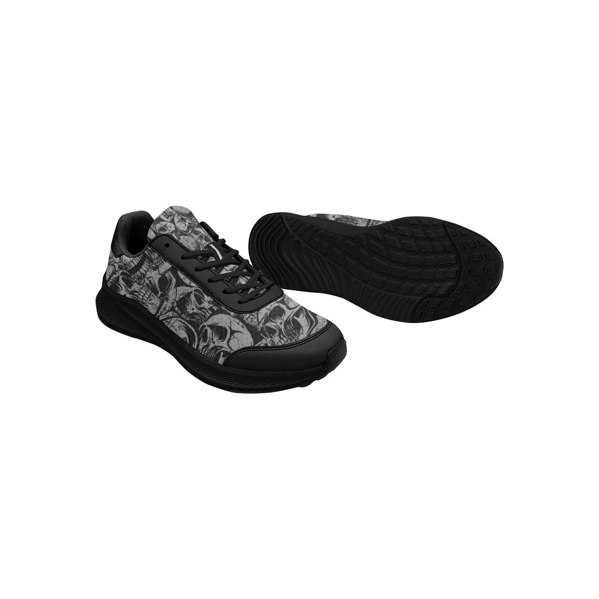Men's Black Skulls Mudguard Running Shoes – Everything Skull Clothing ...