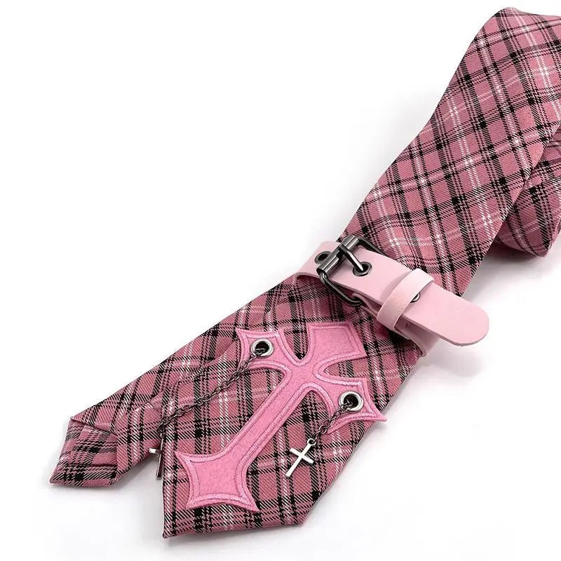 Gothic Punk Trendy Cross Adjustable Pre-Tied Tie – Everything Skull ...