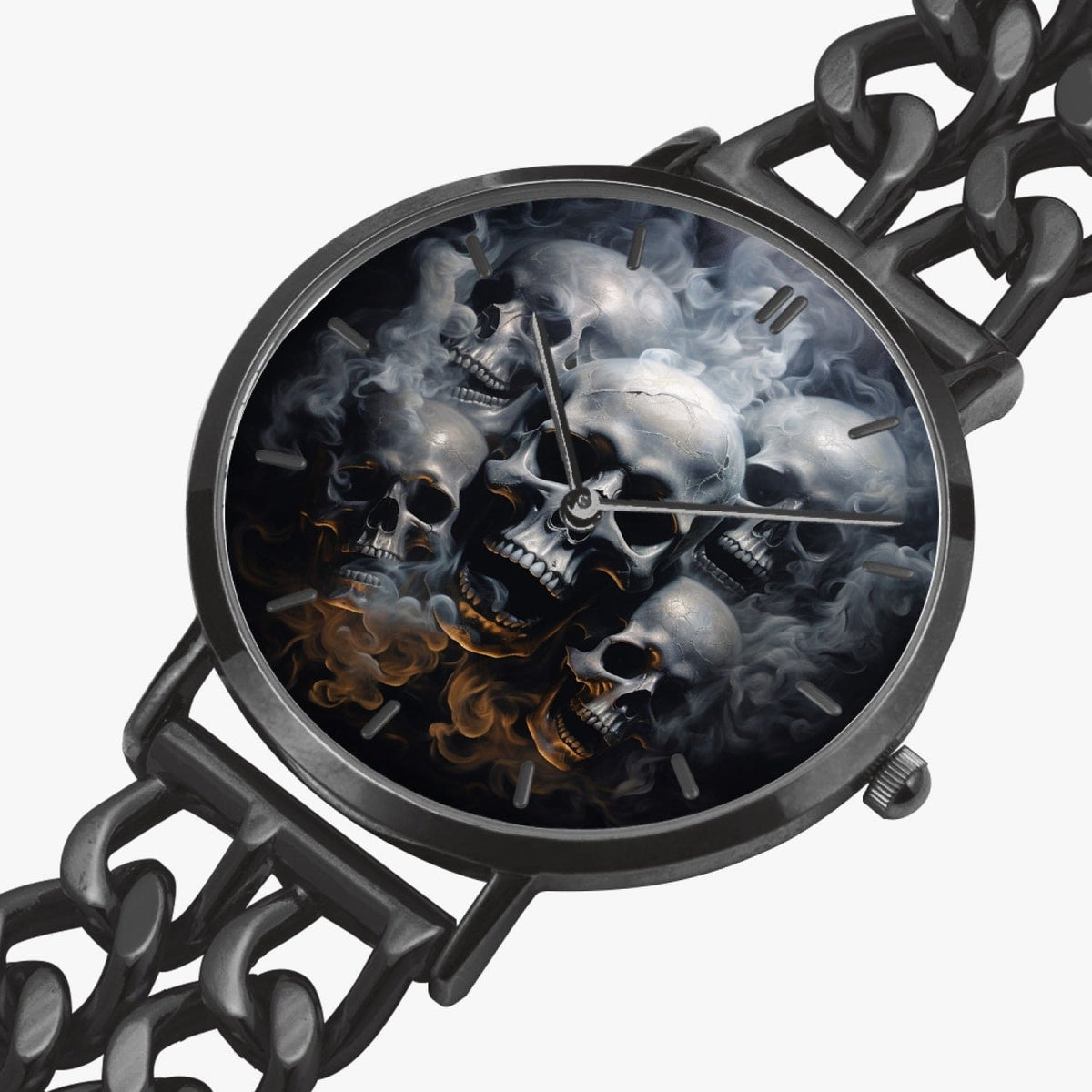 Smoking Skulls Hollow Out Strap Quartz Watch - With Indicators - 3 Col ...