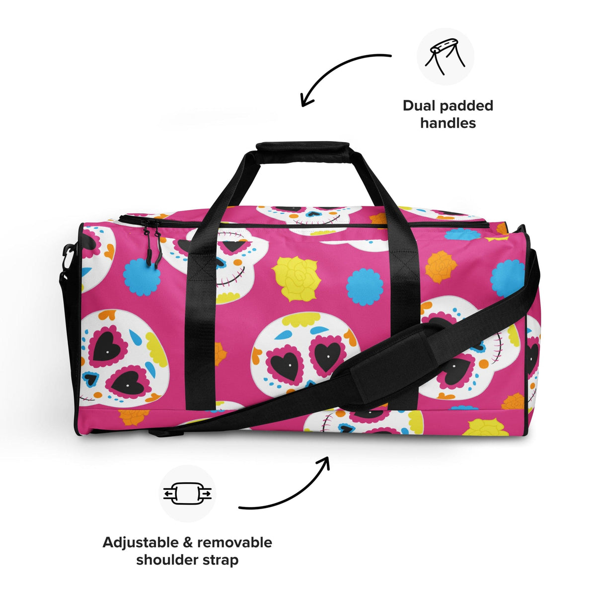 Pink Sugar Skulls Sports Duffle bag – Everything Skull Clothing ...