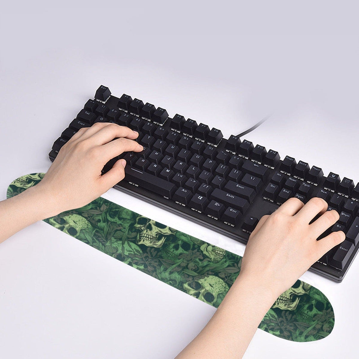 Green Skulls Keyboard Hand Rest – Everything Skull Clothing Merchandise ...