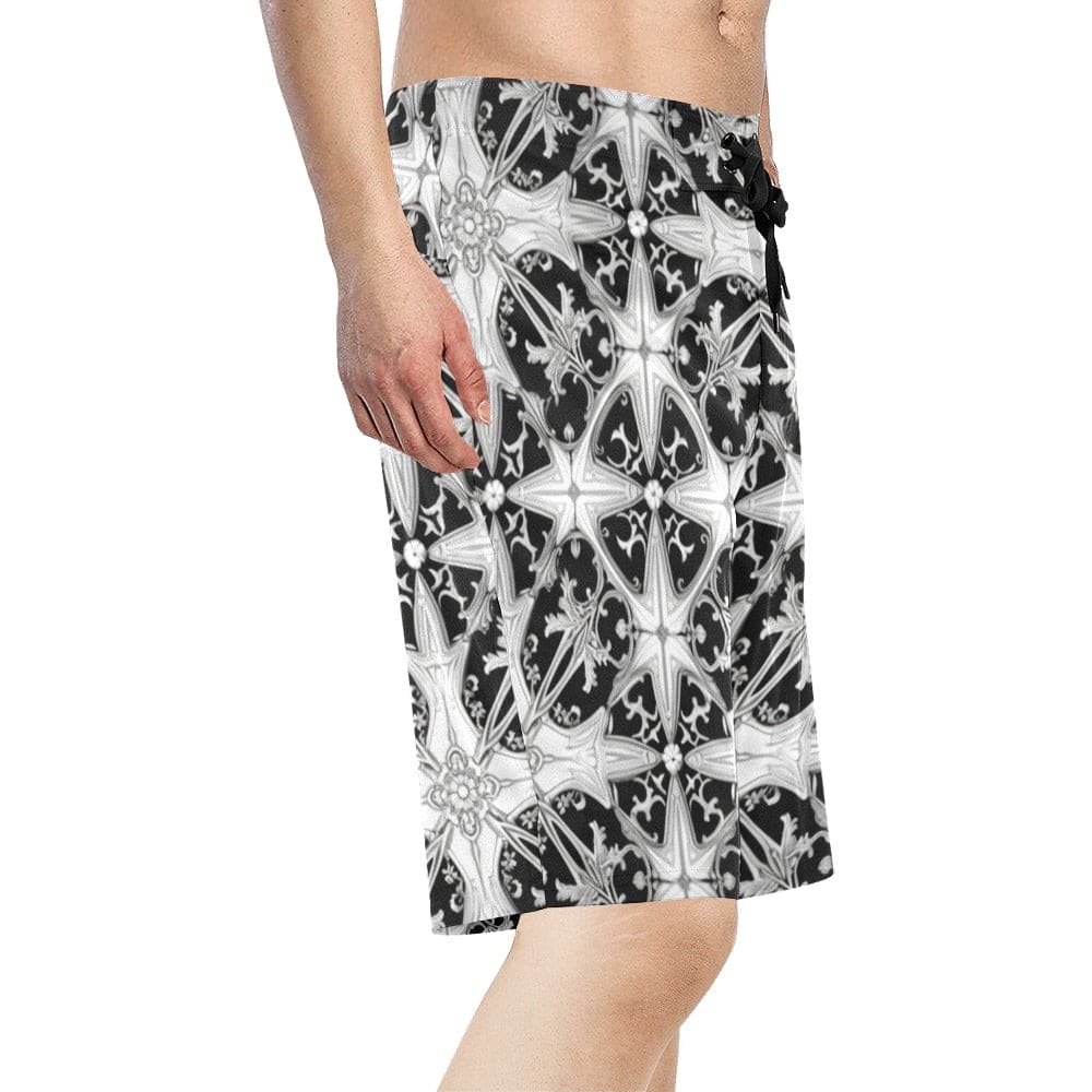 Men's Black Gothic Relaxed-Fit Shorts – Everything Skull Clothing ...