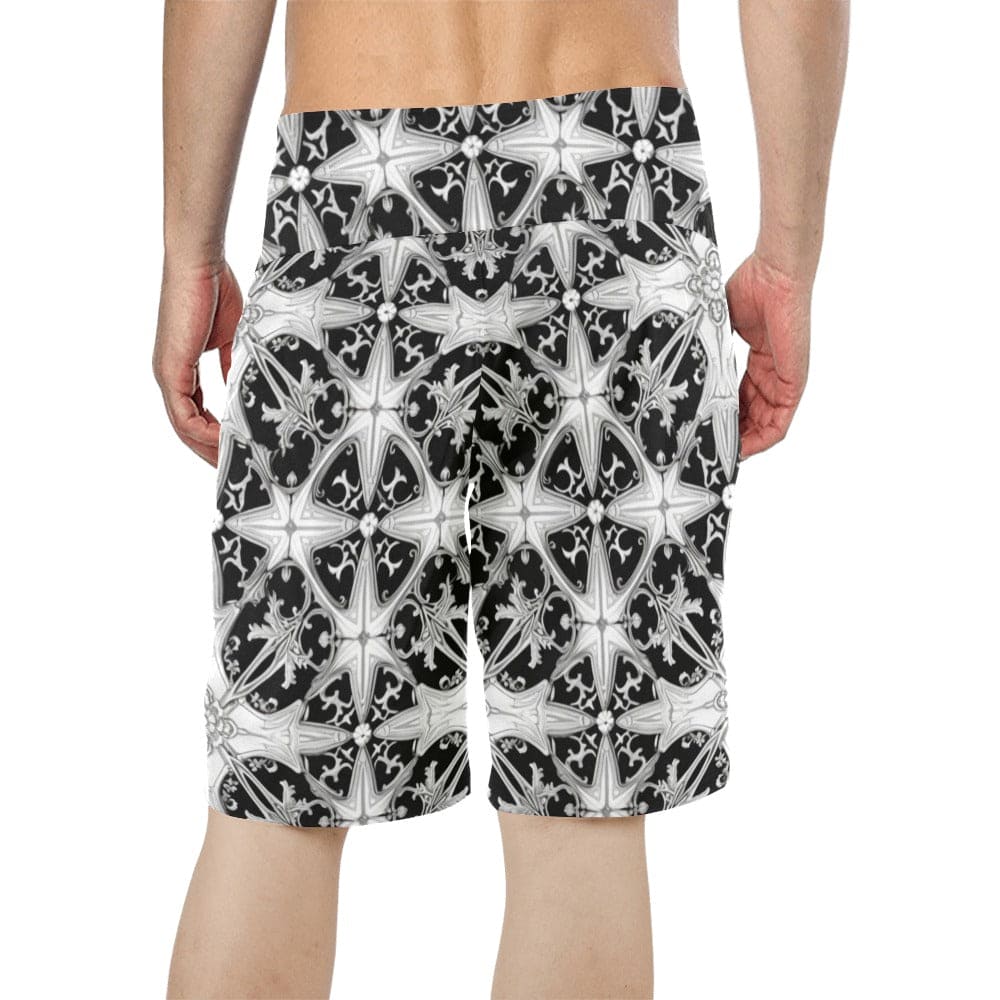 Men's Black Gothic Relaxed-Fit Shorts – Everything Skull Clothing ...