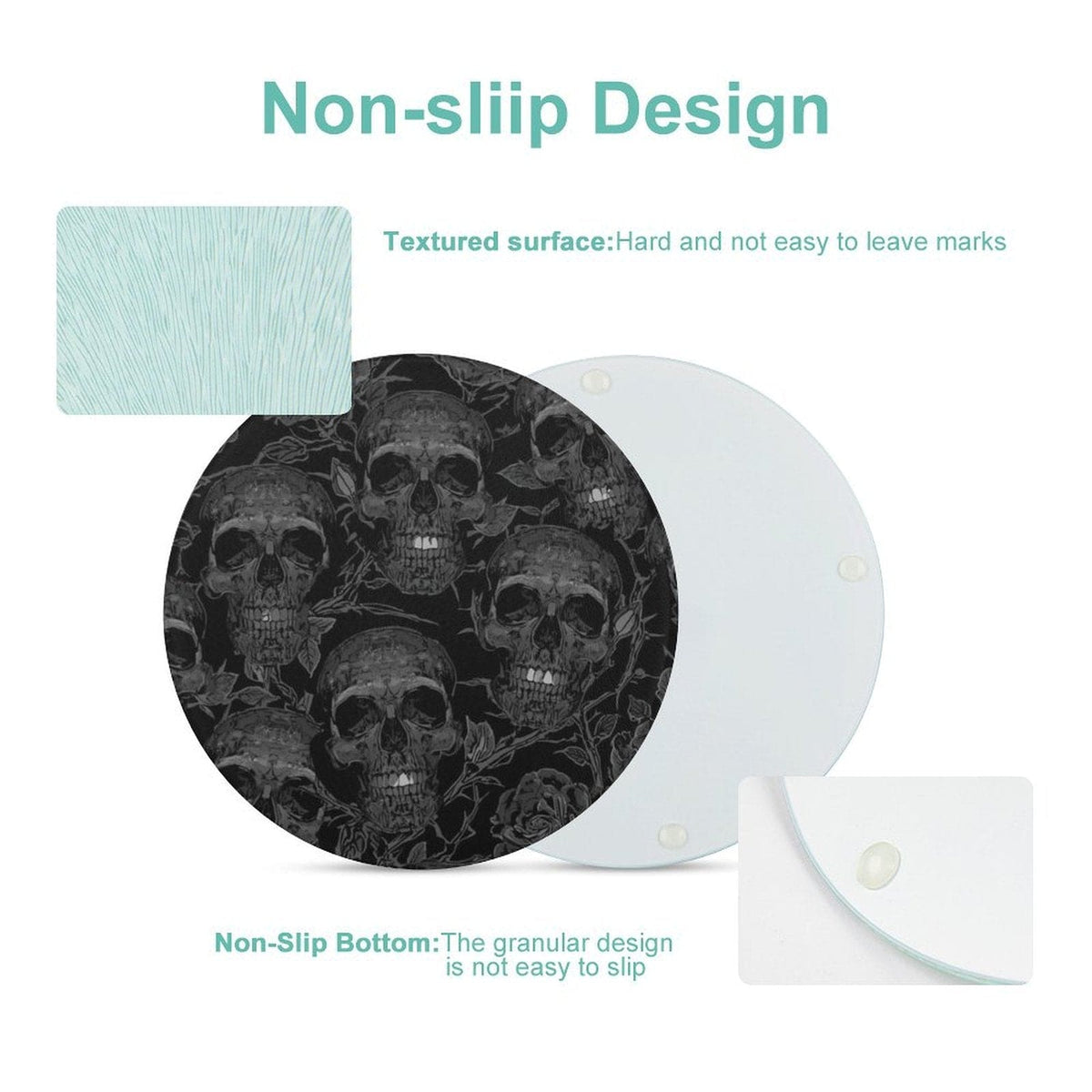 Black Skulls Cutting Board – Everything Skull Clothing Merchandise and ...