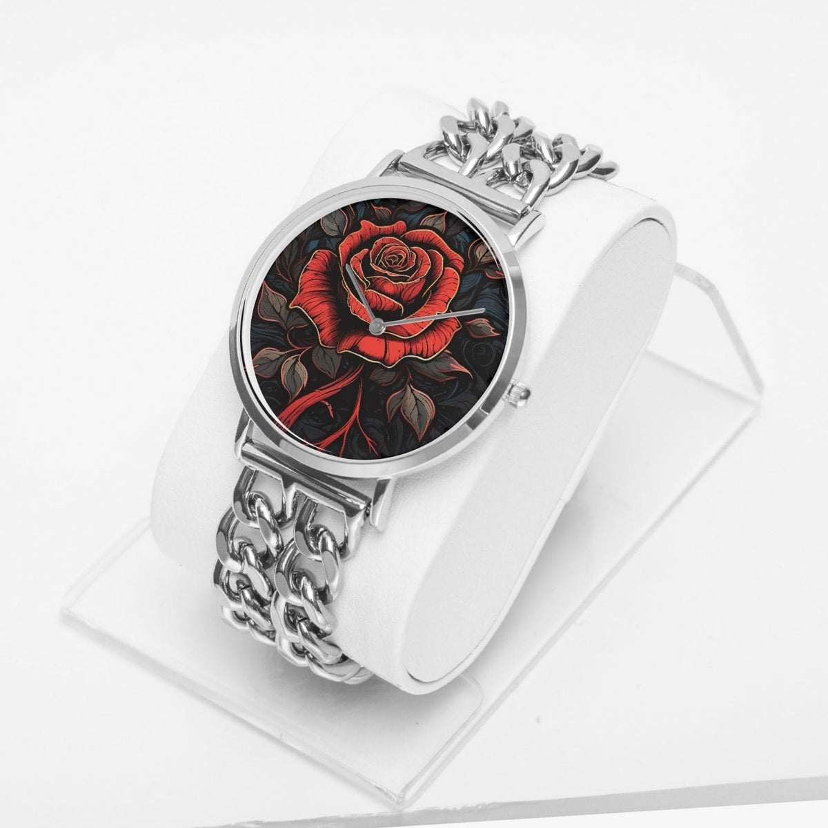 Gothic red Rose Hollow Out Strap Quartz Watch – Everything Skull ...
