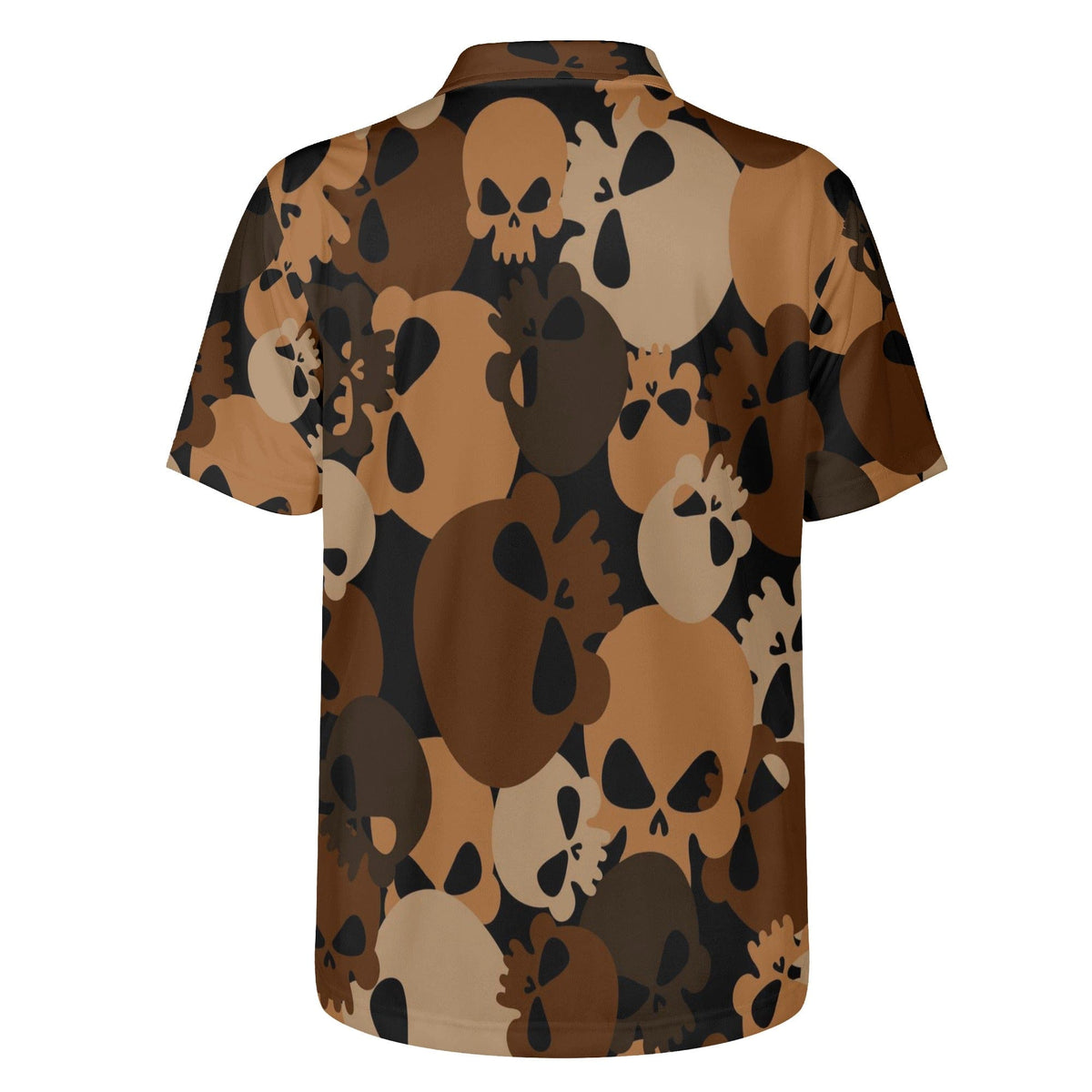 Men's Brown Camo Skull Polo Shirt – Everything Skull Clothing ...