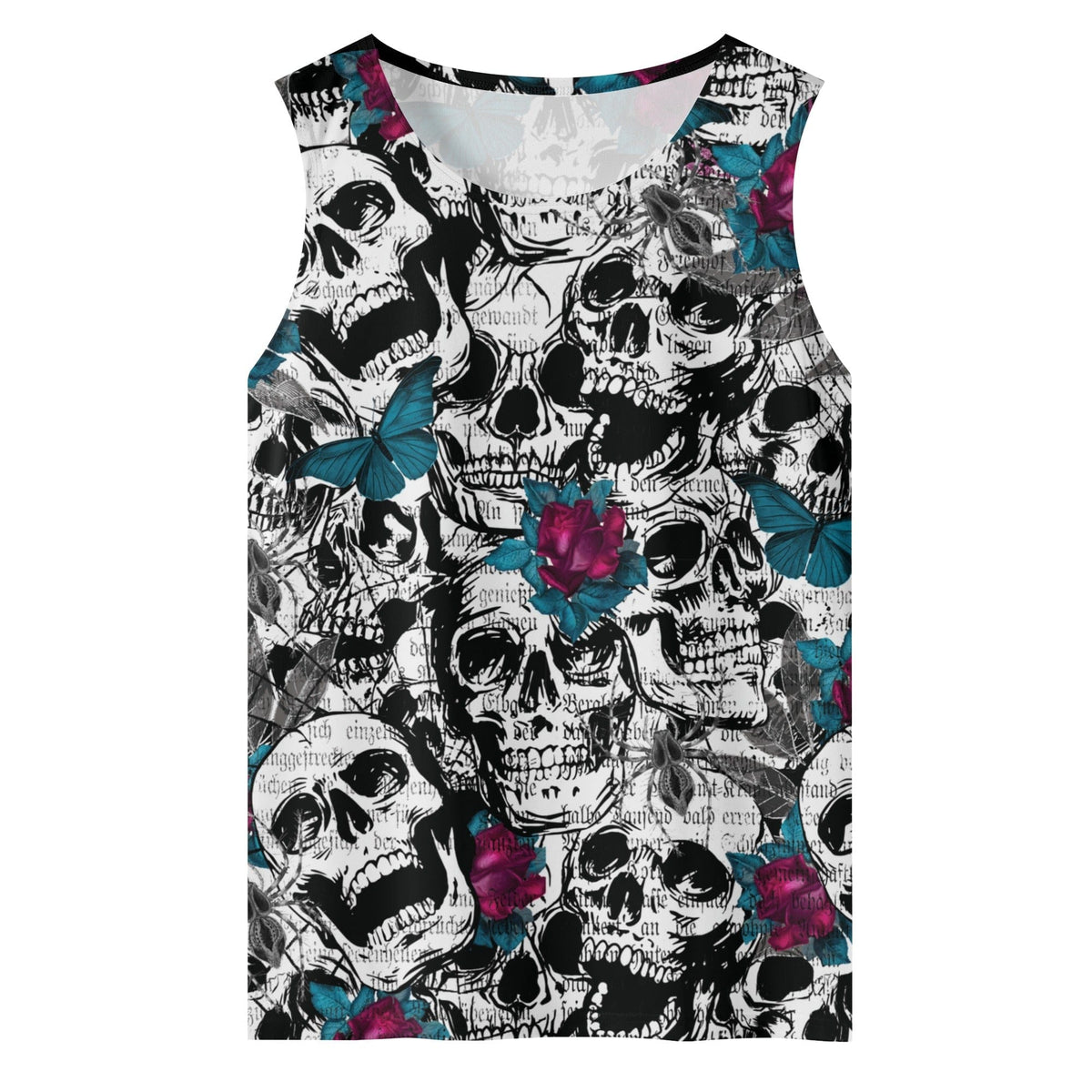 Men's Skulls Blue Butterflies Tank Top – Everything Skull Clothing ...