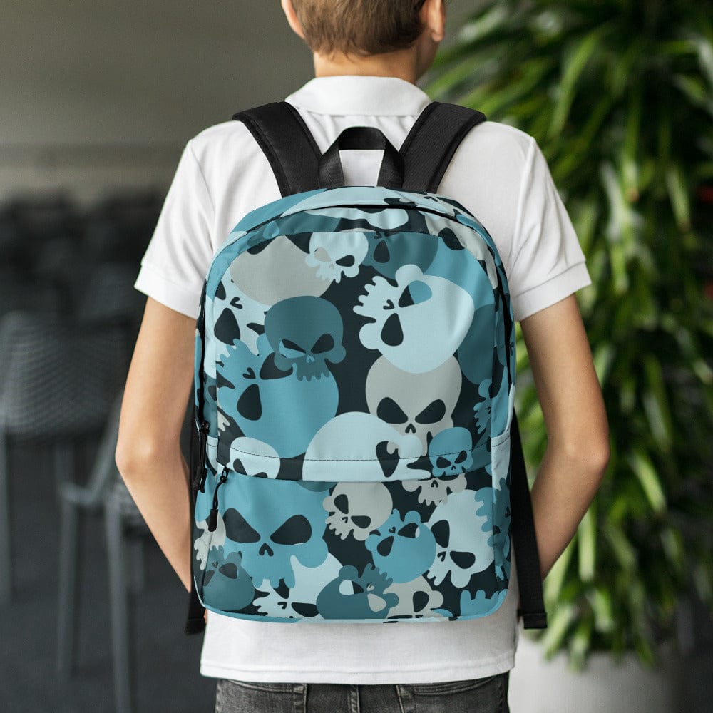 Blue Camo Skull Backpack – Everything Skull Clothing Merchandise and ...